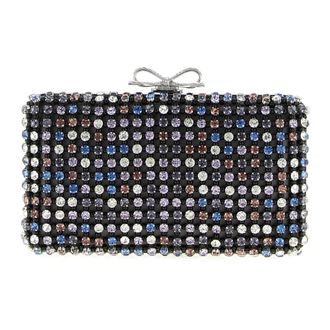 Self Portrait Multi Crystal Chainmail Clutch mit Satin-Effekt - - Bags - Damen - Mehrfarbig - ONE SIZE
