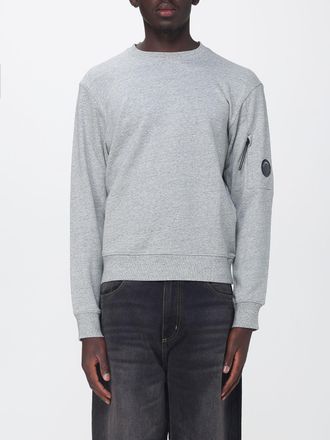 C.P. Company C. P. COMPANY Rundhals-Sweatshirt aus Baumwolle mit &Auml;rmeltasche und Logo