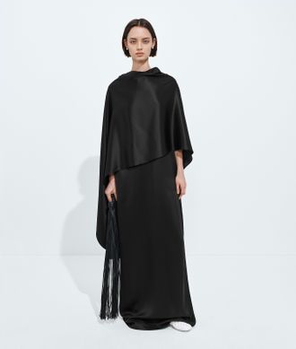 Bottega Veneta Robe en satin de soie fluide - Noir - Femme - 34