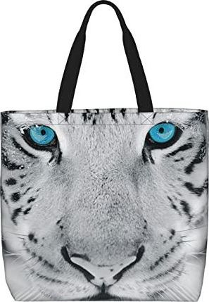 Generic Sac De Courses Tigre Noir Et Blanc Sac De Shopping De Grande Capacit&eacute; Lavables Sacs &Agrave; Main, Pour Burea, Femmes, &Eacute;cole, Shopping