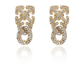 Off-white Femme, Accessoires, Jaune, Taille: ONE Size Boucles doreilles en laiton