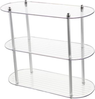 Lurrose Transparentes Abnehmbares Make up Kosmetikregal aus Robustem Material Multifunktionales Aufbewahrungs Organizer Regal f&uuml;r Schreibtisch Badezimmer und 