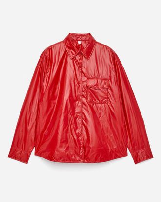 Arket Overshirt Aus Nylon -Rot