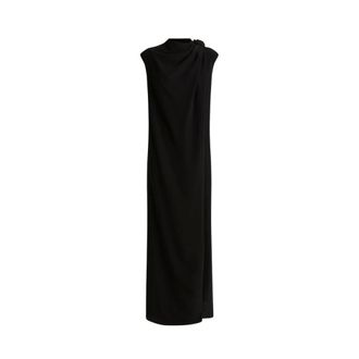 Kiton Robe en Soie avec Drap&eacute; - Femme - Robes - Noir - Taille: 42 FR