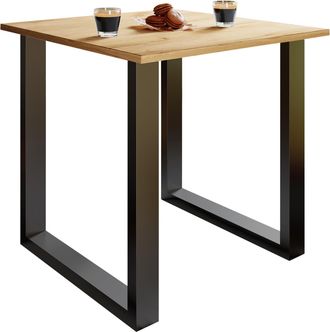 VCM Premium Holz Esstisch | H. 76 x B. 80 x T. 50 cm | Küchentisch Speisetisch Tisch Xona U