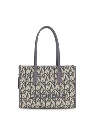 Coccinelle Womens Jacquard Tote Bag Multicolour-Stove Fabric Shoulder Multicolour/stove