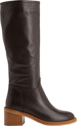 8 by YOOX SPLITLEATHER ROUND-TOE HIGH BOOT