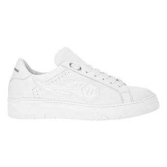 Philipp Plein unisex, Chaussures, Blanc, Taille: 42 EU Low Top Baskets Plein Patch