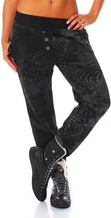 Malito more than fashion Malito Boyfriend Pantalon Baggy Harem Aladin Yoga Twist 83728 Femme Taille Unique (Noir)