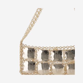 Silvia Gnecchi Womens Handbag Minichoco Gold Gold-Plated Brass Handbags Hand Bags