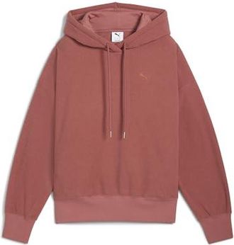 Puma Sweat à capuche dhiver surdimensionné pour femme, Rouge exotique, XS