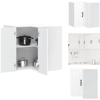 vidaXL Vidaxl - Armoire dangle murale de cuisine Lucca blanc bois ding&eacute;nierie - Armoire Dangle Murale De Cuisine - Armoires Dangle Murales De Cuisine