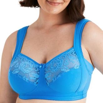 Miss Mary Of Sweden Soutien-Gorge Lovely Lace de Soutien sans Armature, en Coton 130B Soft Aqua