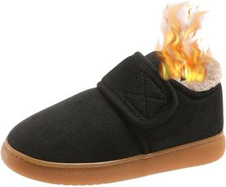 Generic Bottes de Neige Femmes Hiver Doubl&eacute;e De Fourrure Chaud Chaussons Confort Bottines Hommes Ext&eacute;rieur Antid&eacute;rapant Chaussures de Marche Women Black 39