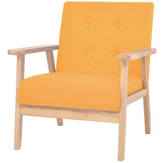 vidaXL Fauteuil jaune tissu Vidaxl