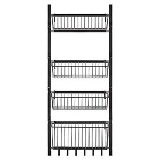 Navaris &Eacute;tag&egrave;re Rangement Porte - Organisateur Suspendu 4 &eacute;tages 92 x 39 x 13,5 cm en Fer - Porte-&eacute;pices pr&eacute;sentoir Organisation Salle de Bain