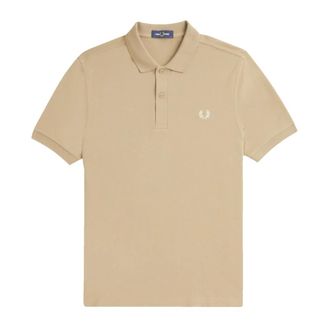 Fred Perry Homme, Tops, Beige, Taille: M Polo Uni Coupe Slim