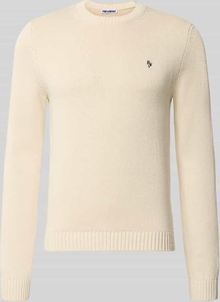Review Strickpullover mit gerippten Abschl&uuml;ssen