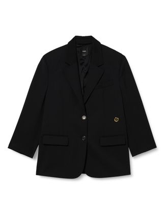 Pinko Damen Euridipe Gabardina Wollmischung Jacke, Z99_Schwarz Limousine, 38