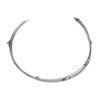 John Richmond Steifer Kragen mit silbernen Stacheln - - Accessories - Damen - Grau - ONE SIZE