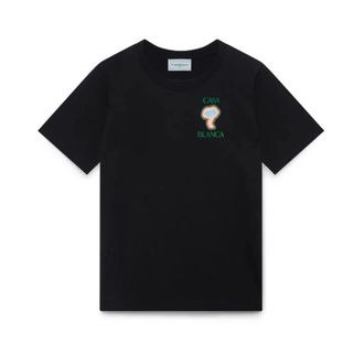 Casablanca Rainbow Mushroom T-Shirt - - Tops - Herren - Schwarzk - M