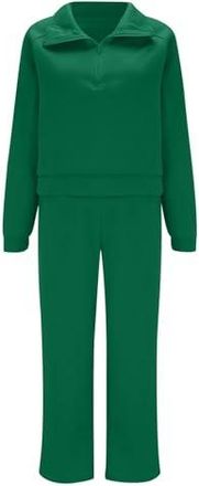 Generic Tenue 2 pi&egrave;ces pour femme - Demi-fermeture &eacute;clair - Sweatshirt surdimensionn&eacute; - Pantalon de surv&ecirc;tement tendance - Pantalon de surv&ecirc;tement &eacute;l&eacute;gant pou