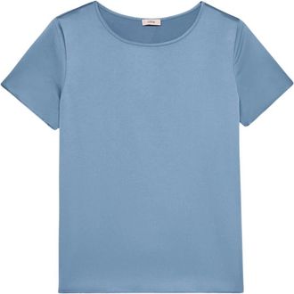 Oltre Femme, Tops, Bleu, Taille: 46 FR T-shirt bicolore