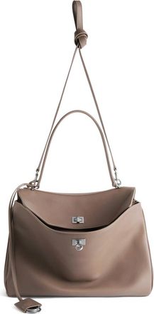 Balenciaga Womens Shoulder Bag Rodeo Beige Leather
