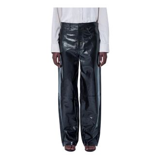 R&oacute;he Bruun Lack Lederhose - - Trousers - Damen - Schwarzk - S