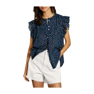 Pepe Jeans London Dialla Blouse - Femme - Blouses et Chemises - Bleu - Taille: 36 FR