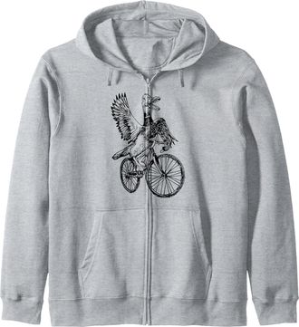 Seembo Duck Cycling Fahrrad Lustig Bird Biking Biker Reitrad Kapuzenjacke
