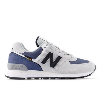 New Balance Unisex 574 in Beige/Wei&szlig;, Wildleder/Mesh, Gr&ouml;&szlig;e 40.5