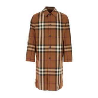 Burberry Single-Breasted Coats - - Coats - Herren - Mehrfarbig - L