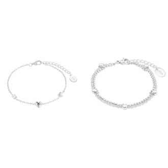 s.Oliver Armband 925 Sterling Silber Damen Armschmuck & Armband Edelstahl Damen Armschmuck, 16+4 cm, Silber, Kommt in Schmuck Geschenk Box, 2022713