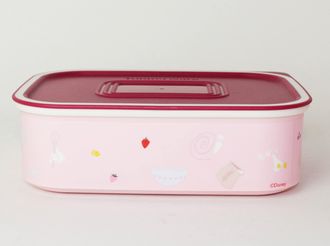 Tupperware NEW TUPPERWARE Quadro Set Micky Maus Beh&auml;lter Dose 500ml Vorratsdose Keksdose + Trinkbecher, Rosa