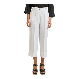 Gaud&igrave; Femme, Pantalons, Blanc, Taille: 38 FR Pantalon Palazzo