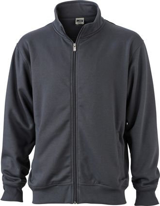 James & Nicholson Sweatjacke Stehkragen - Farbe: Carbon - Gr&ouml;&szlig;e: 4XL