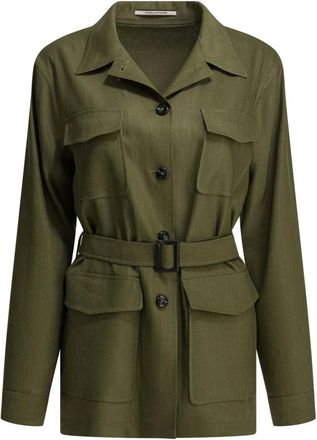 Tagliatore Femme, Vestes, Vert, Taille: 34 FR Veste utilitaire ceintur&eacute;e