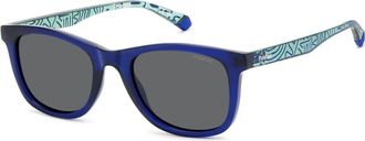Polaroid Dunkelblau/Graue Sonnenbrille - - Accessories - unisex - Blau - 46 MM