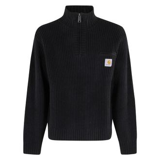 Carhartt Work in Progress Detroit Half Zip Sweater - - Knitwear - Herren - Schwarzk - XL