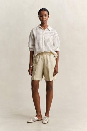 GANT Damen Shorts aus Leinenmix (32) OAT BEIGE