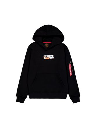 Alpha Industries Alpha Industries Herren Camo Panel Hoody, Black, XXL