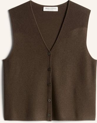 Marc O'Polo Marc Opolo &Auml;rmelloser Cardigan braun
