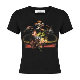 Vivienne Westwood Baroque Still Life Orb Print T-Shirt - Black