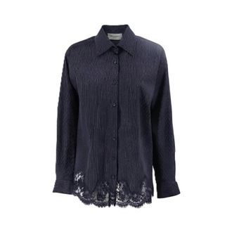 Ermanno Scervino Chemise &agrave; manches longues - Femme - Blouses et Chemises - Bleu - Taille: 38 FR