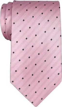 Retreez Cravate r&eacute;tro tiss&eacute;e &Agrave; pois carr&eacute;s pour homme - Rose