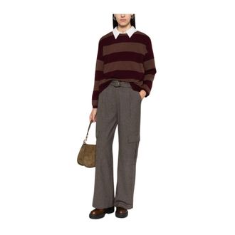 Yerse Nora Rayas Pullover - - Knitwear - Damen - Braun - M