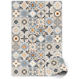 Tulup Tulup - Tapis Rectangulaire en Vinyle Id&eacute;al pour Salon et Cuisine - Carreaux espagnols - 100x150 cm