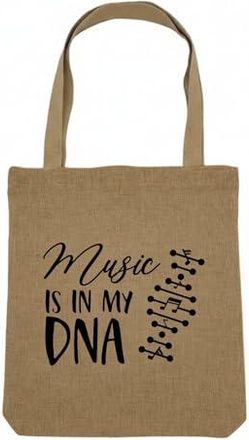 Fabulous Sac Shopping Tote Bag Aspect Lin - Music Is in My DNA Music Musician Instrument - Sac de Courses Toile Epaisse 360g Beige Naturel Cabas Port&eacute; Epaule S