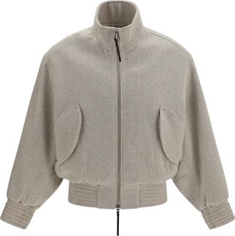 Jacquemus Le Bomber Losange Jacket - Femme - Vestes - Blanc - Taille: 44 FR
